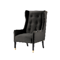 Grayson Armchair Dove Grey - Brushed Gold