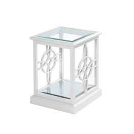 Etienne White Side Table