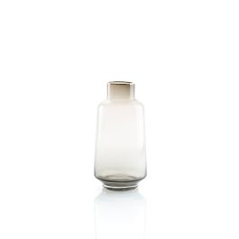 Large Dove Grey Glass Vase