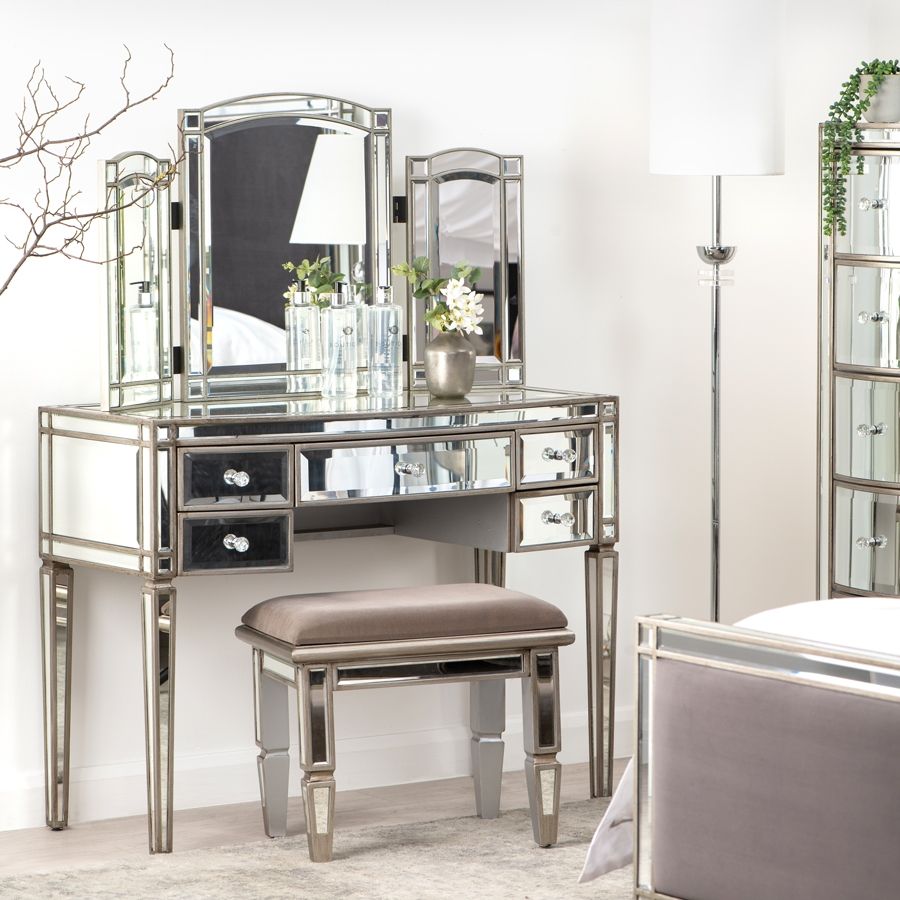 Antoinette Toughened Mirror Dressing Table / Curved Furniture / My ...