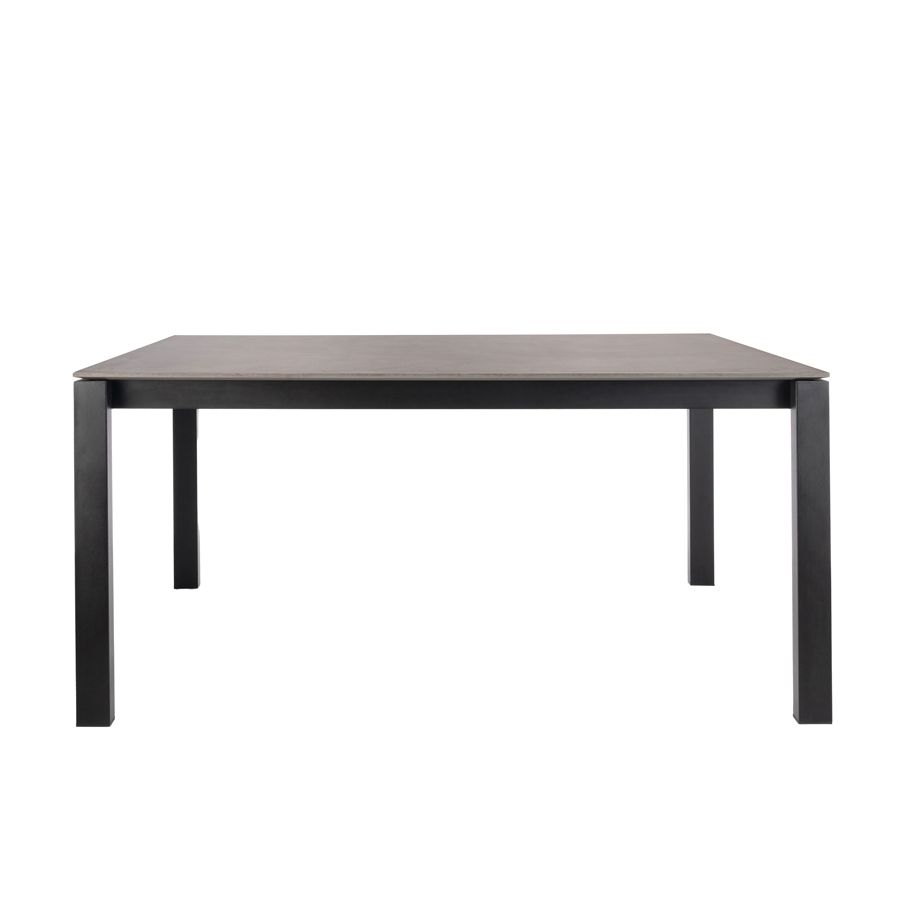 Corinna 6 Seat Dining Table Concrete effect – Black Legs
