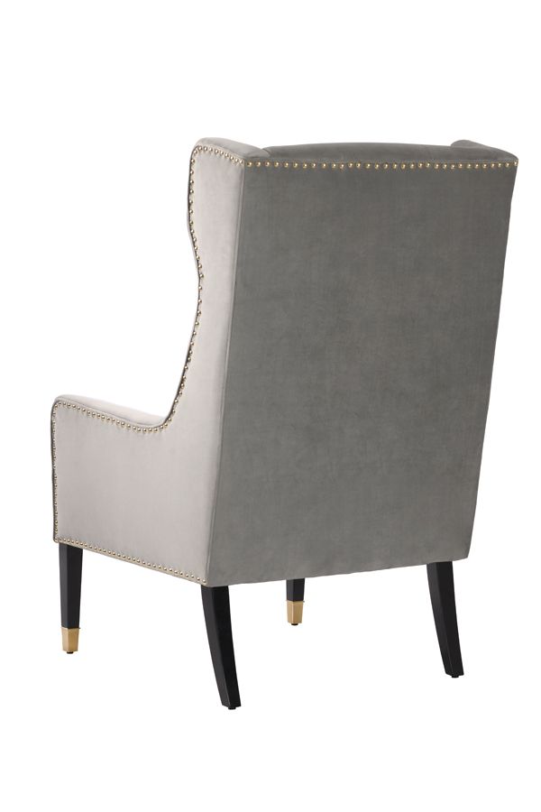 Grayson Armchair Dove Grey - Brushed Gold