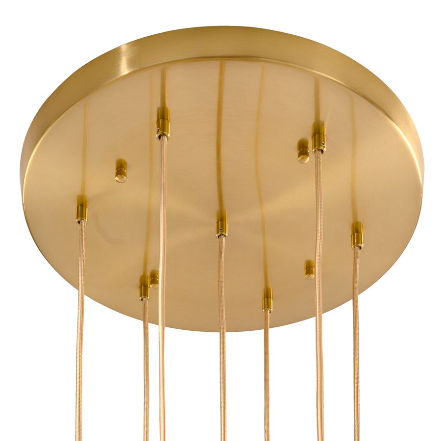 Moray Seven Light Pendant Brass