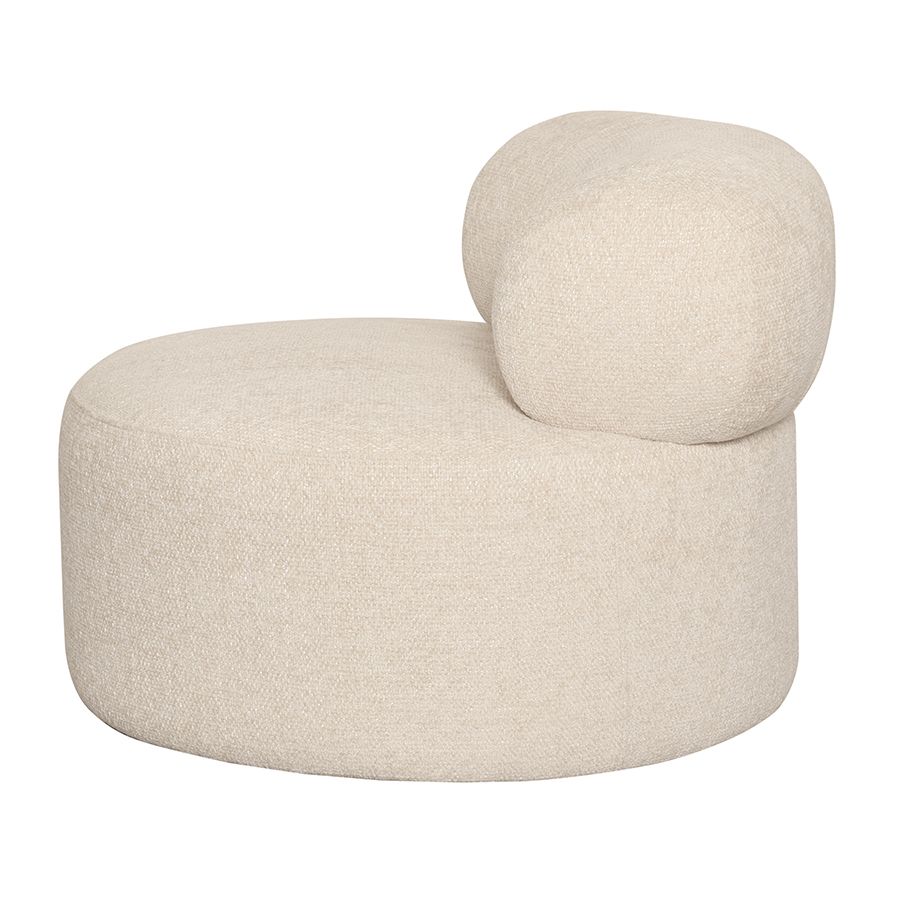 Rolls Swivel Chair Ivory Chenille