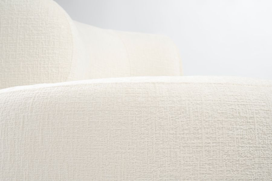 Rolls Swivel Chair Ivory Chenille