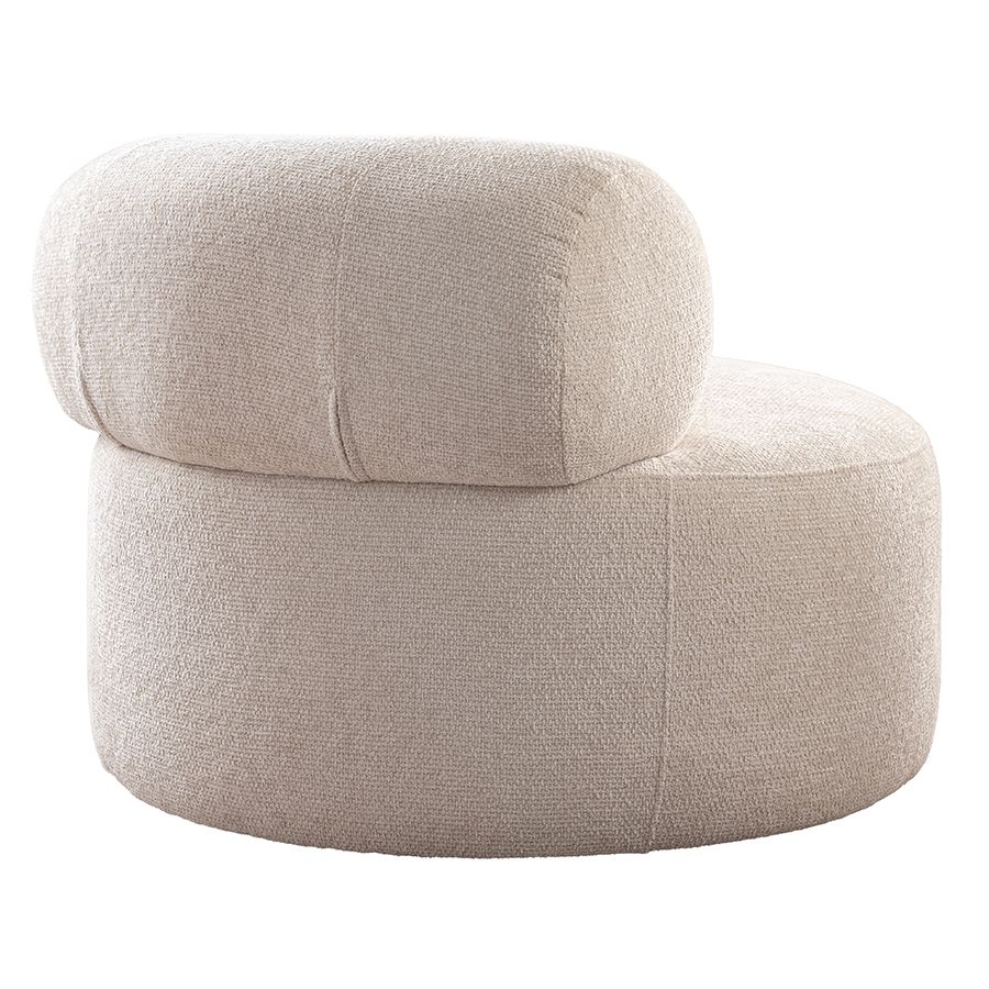 Rolls Swivel Chair Ivory Chenille